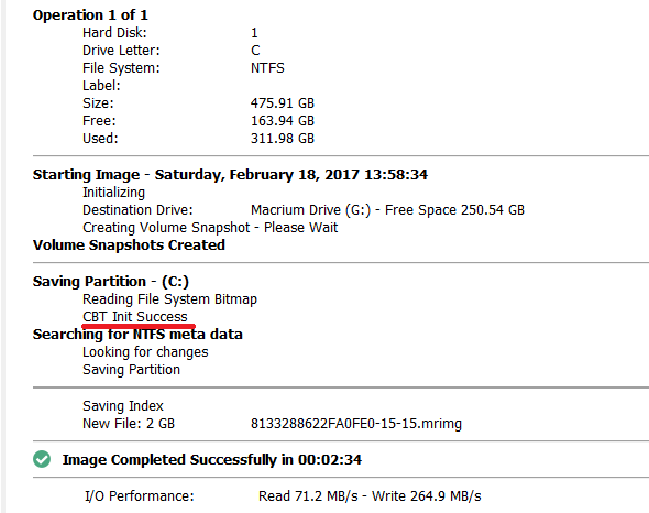 Macrium Changed Block Tracker